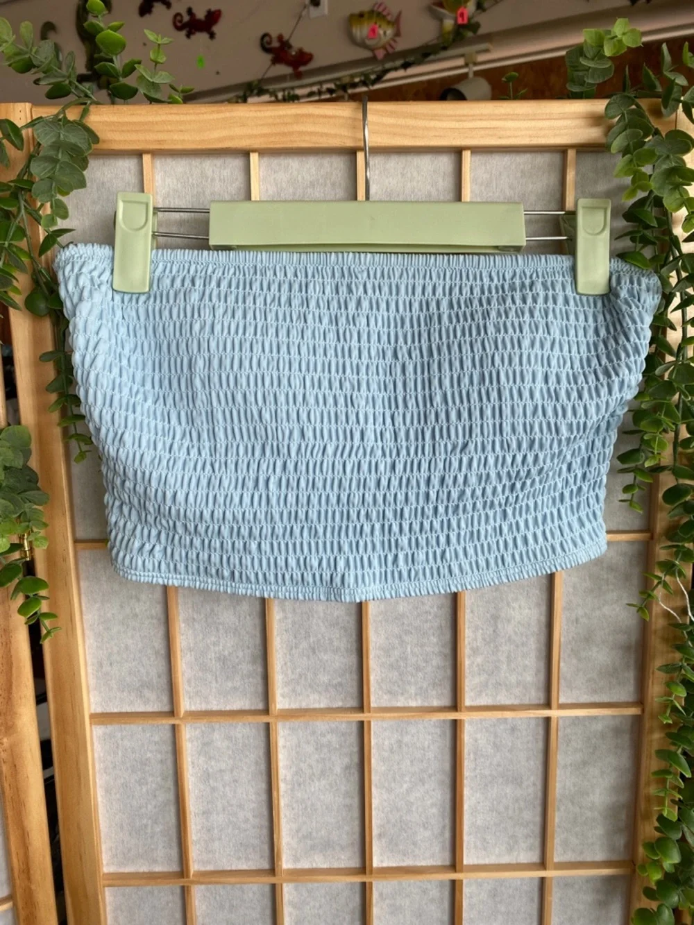 Old Navy | Tops | Old Navy Light Blue Smocked Tube Top | Poshmark